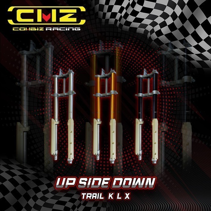 Jual Shock Depan Up Side Down Motor Trail KLX 150 CMZ RACING | Shopee Indonesia