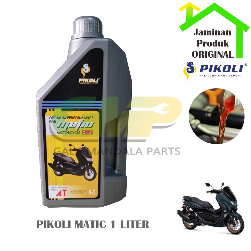 Jual Oli Pikoli Matik 1Liter Scooter Matic Nmax Aerox Oil Motor 1L ...