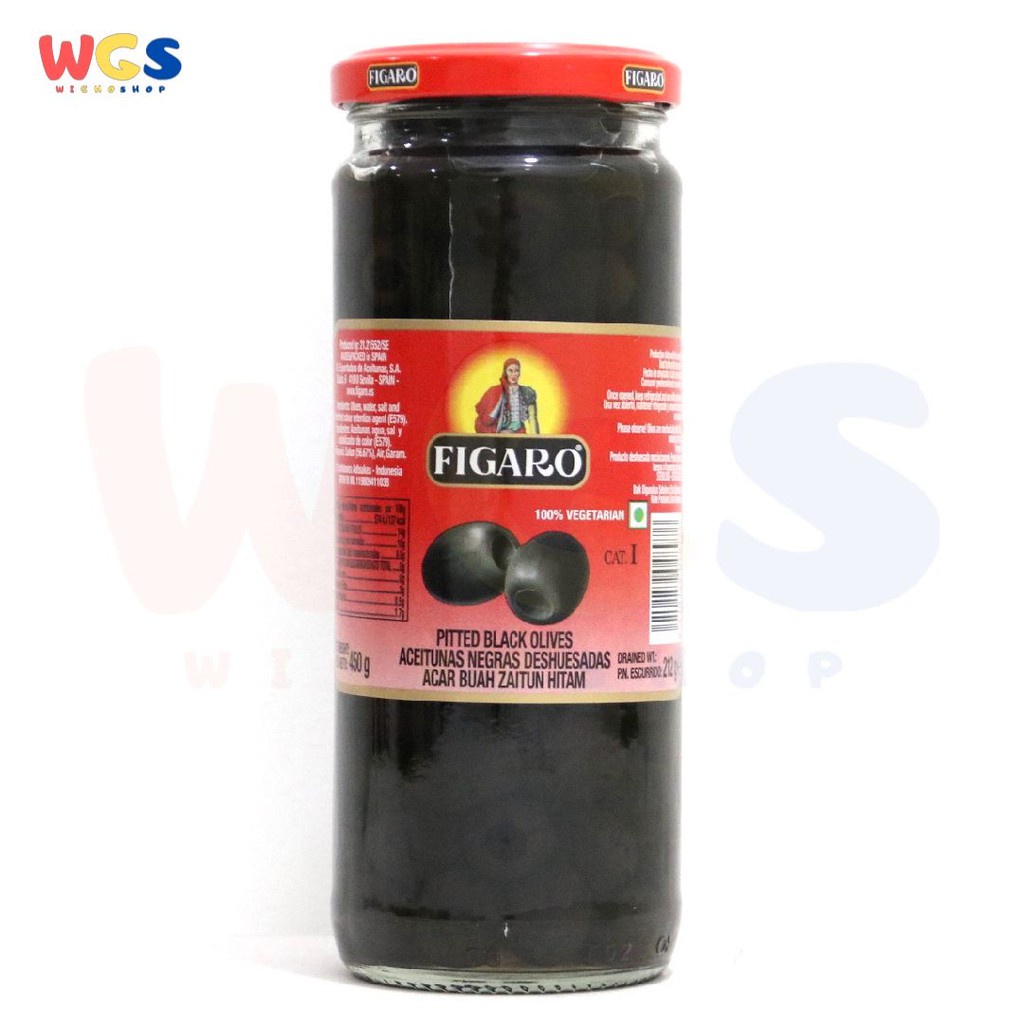 Jual Figaro Pitted Black Olives 450 gr - Acar Buah Zaitun Hitam | Shopee Indonesia