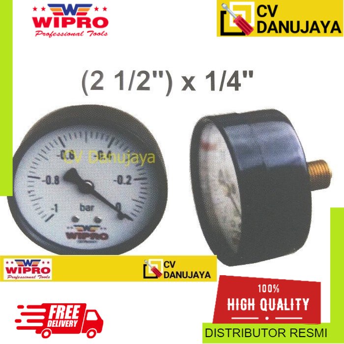 Jual Manometer - Pressure Gauge Alat Ukur untuk Mesin Vacuum - Wipro B4 ...