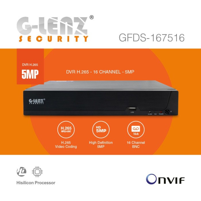 Jual GLENZ DVR 16CH 5MP - DVR RECORDER APP P6SLITE (GFDS-87516M ...