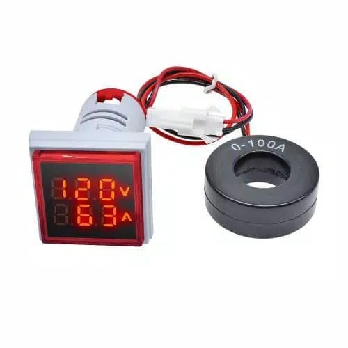 Jual Dual 100A 60V-500VAC Volt Amp Red LED Digital Panel Meter | Shopee ...
