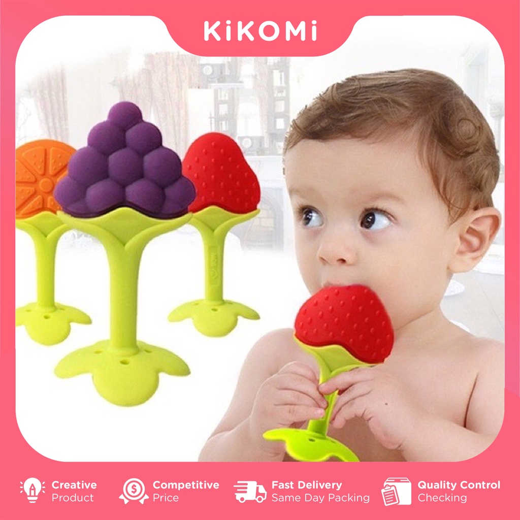 Jual BABY TEETHER Buah Gigitan Bayi Tooth Fruit Bahan Silikon BPA FREE ...
