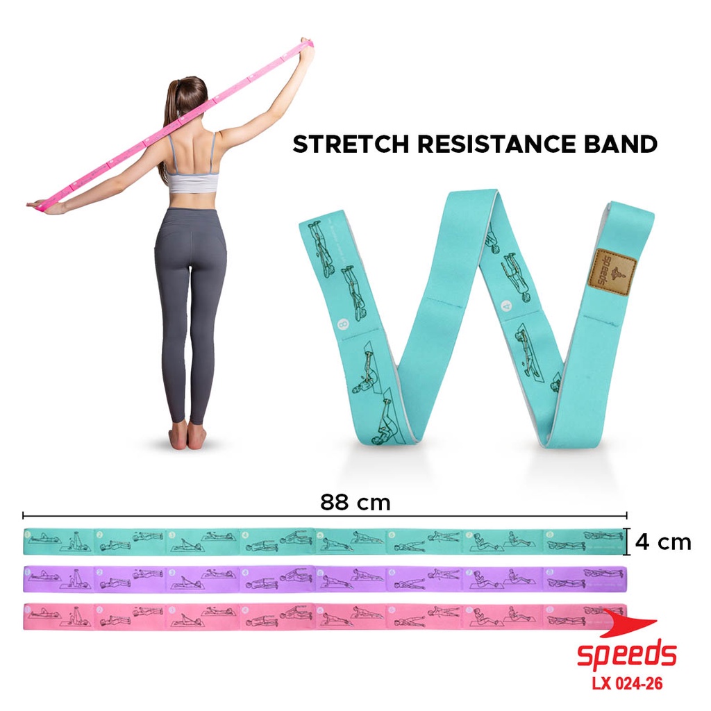 Jual SPEEDS Yoga Strap 8 Loops Yoga Stretching Exercise Strap Woven ...