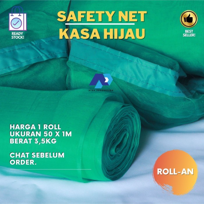 Jual SAFETY NET JARING PROYEK 1 ROLL - Hijau | Shopee Indonesia