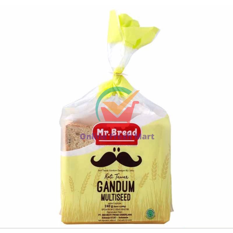 Jual (kirim instant) Mr. Bread aneka roti tawar kupas pandan gandum manis sobek kasur coklat ...