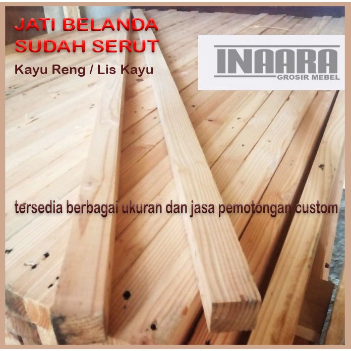 Jual kayu reng lis stik jati belanda 120x1x1cm termurah wooden Wooden ...