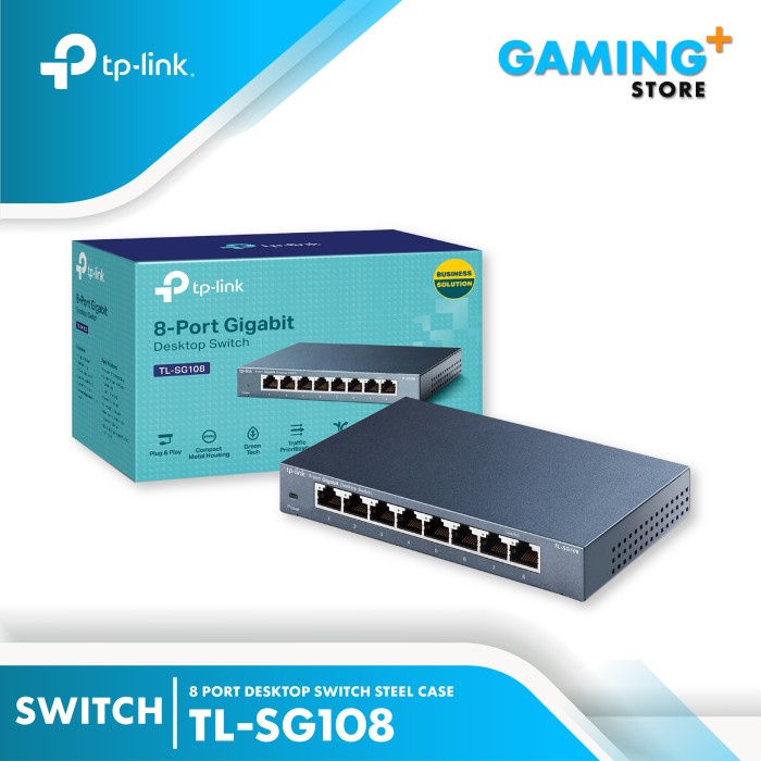 Jual TP-LINK TL-SG108 8-Port Gigabit Desktop Switch | Shopee Indonesia