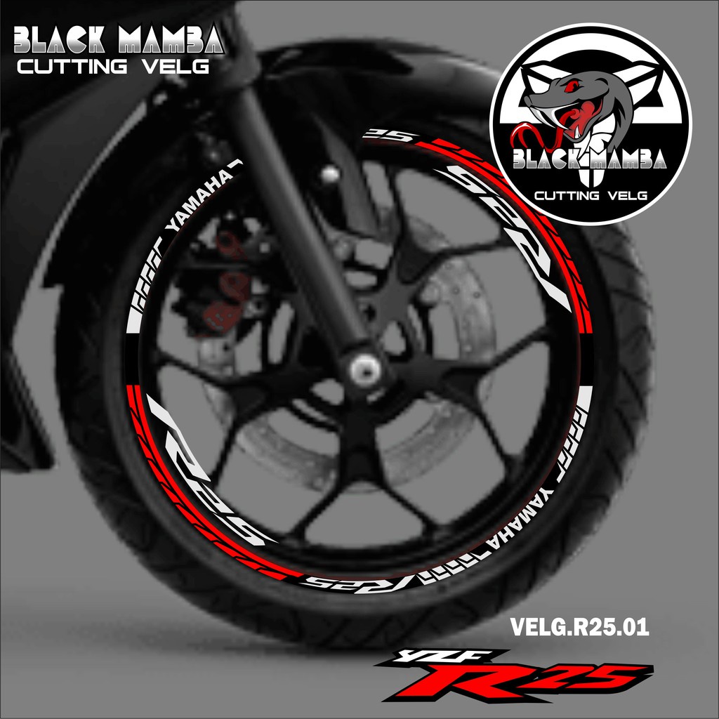 Jual (COD) CUTTING STICKER VELG R25 - STIKER LIS LIST VARIASI BAN/VELG ...