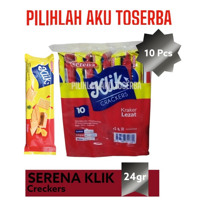 Jual Biskuit Serena KLIK CRACKERS 24 gr - ( HARGA 1 PACK ) | Shopee ...