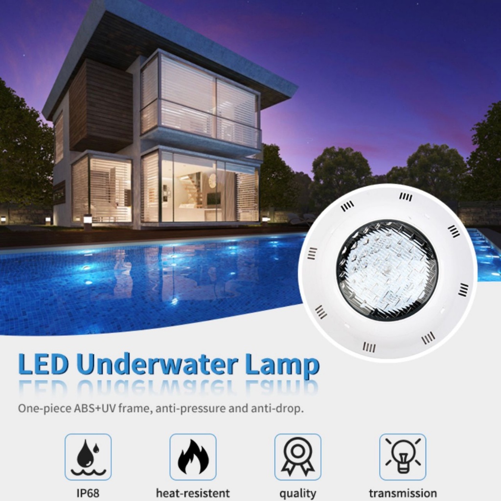 Jual Lampu Kolam Renang LED DC 12V Lampu Swimming Pool Tahan Air Lampu ...