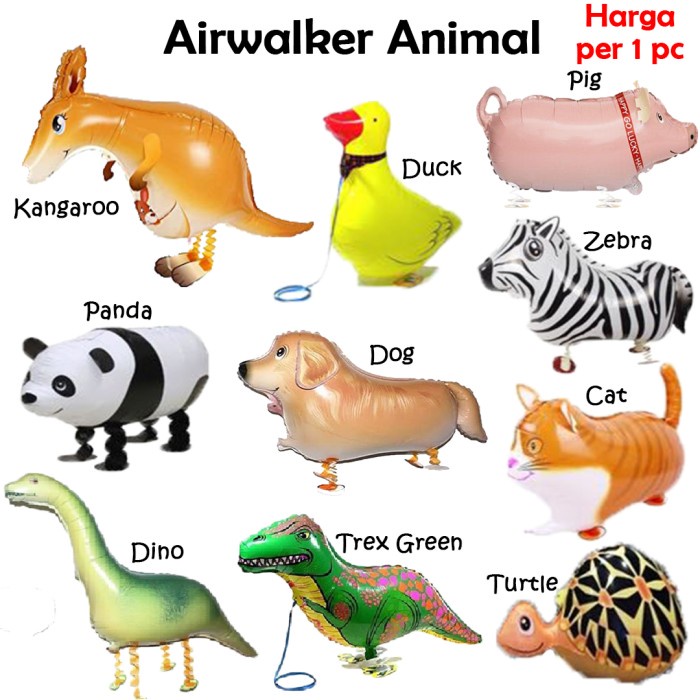 Jual New Trend Decoration Balon Foil Airwalker Animal 30k / Balon ...