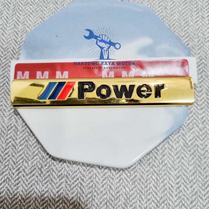 Jual Emblem Sticker 3D Plate BMW MPower Alumunium 3D - GOLD | Shopee ...
