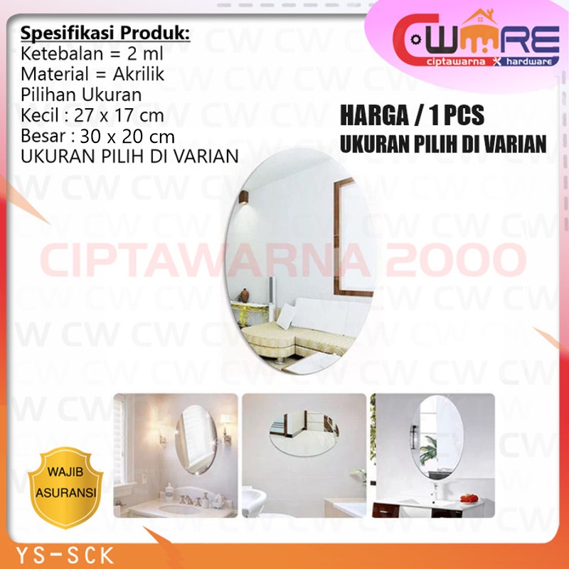 Jual Sticker Cermin Dinding Wallpaper Mirror Kaca Acrylic + Perekat ...
