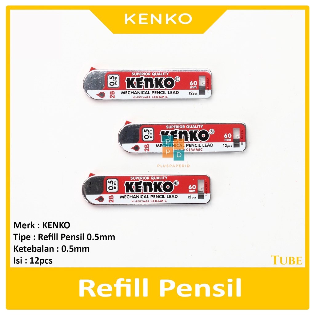 Jual KENKO - Refill Pensil Mechanical PL-05 Lead 0.5mm 2B - Tube ...