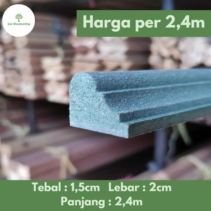 Jual JU-A1 LIST PROFIL HMR HIJAU WALL MOULDING WAINSCOTING WALL PANEL ...