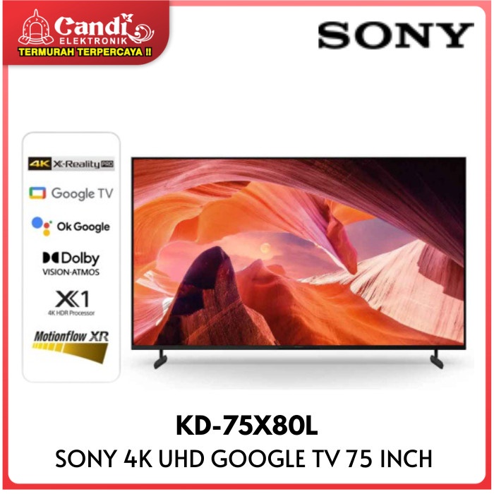Jual SONY Bravia LED X80L 4K HDR Google TV 75 Inch KD-75X80L | Shopee ...