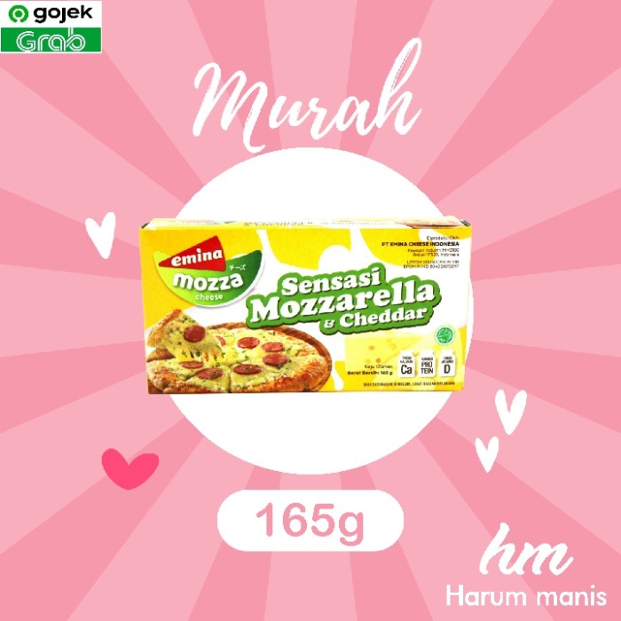 Jual Emina Keju Mozzarella+Cheddar 165g | Shopee Indonesia