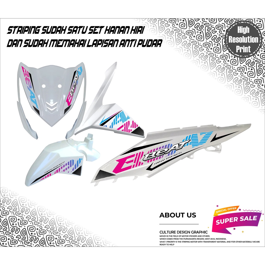 Jual striping beat fi 2013-2015 keren simple | Shopee Indonesia