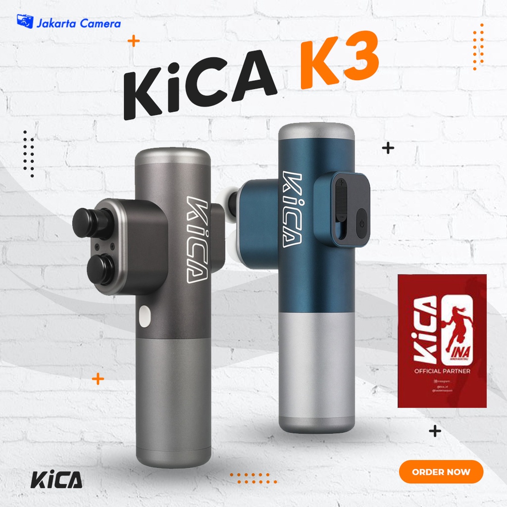 Jual KiCA 3 Double Head Percussion Muscle Massage Gun Pijat Elektrik ...