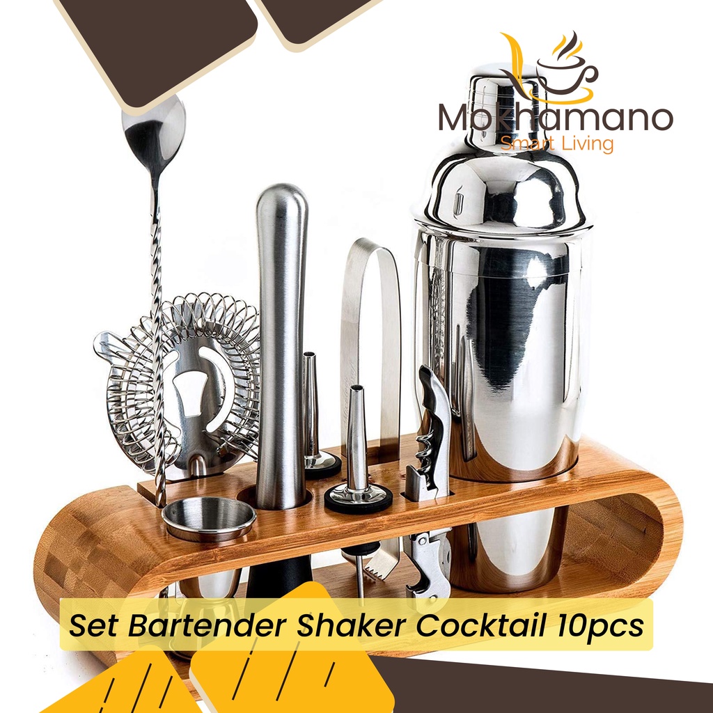 Jual MOKHASTOCK Bartender Shaker Cocktail Paket Lengkap Alat Keperluan ...