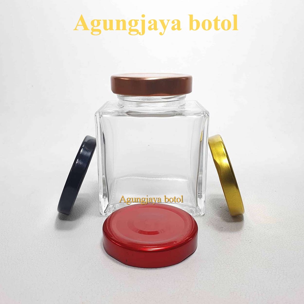 Jual Jar Kaca 180 Ml Square Clear / Jar Kotak / Toples Kaca / Jar Madu ...