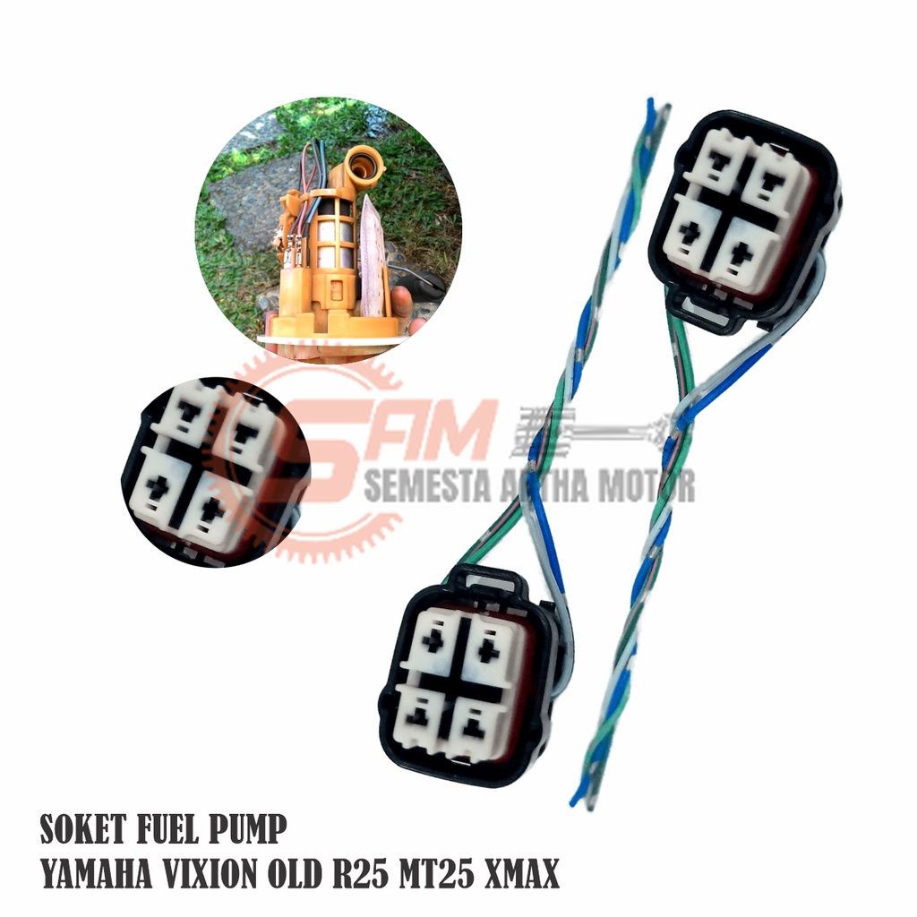 Jual Soket Fuel Pump Yamaha Vixion Old R25 MT25 Xmax Socket Kabel Pompa ...