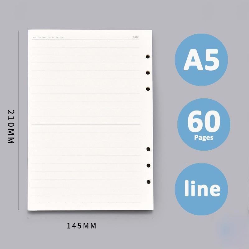 Jual Notebook refill Line & Blank KERTAS ISI BINDER A5/B5 LOOSE LEAF 6/20/26 LUBANG 6 RING ...