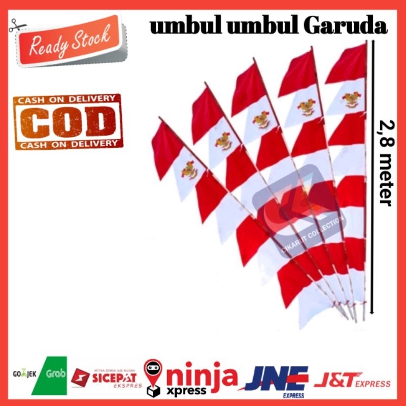 Jual SPESIAL KEMERDEKAAN 17 AGUSTUS // Bendera umbul-umbul segitiga zig zag merah putih / Warna ...