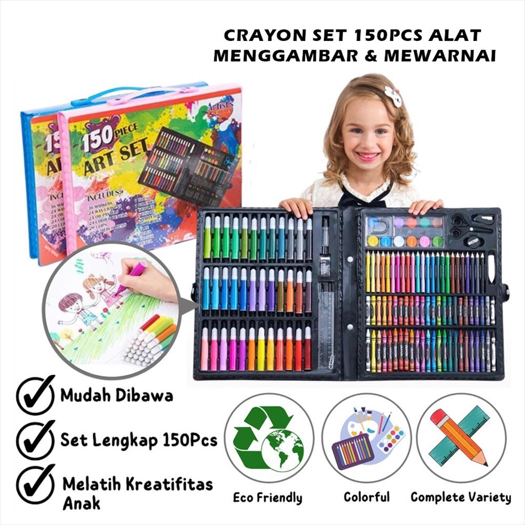 Jual NG CRAYON SET 150PCS ALAT MENGGAMBAR MEWARNAI DAN MELUKIS | Shopee ...