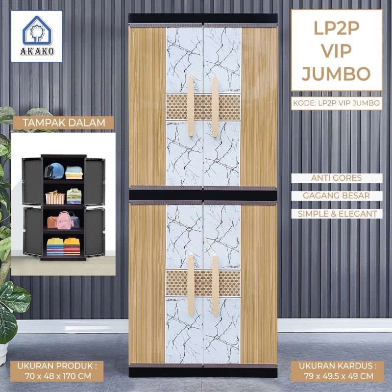 Jual AKAKO - Lemari 2 Pintu LP2P VIP Jumbo Glossy Antigores Motif VIP ...
