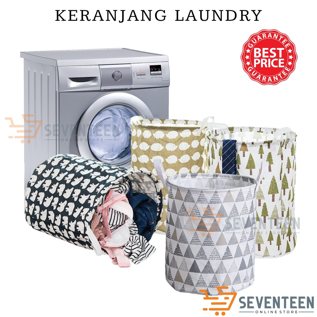Jual SEVENTEEN H03 KERANJANG LAUNDRY BAG LIPAT KERANJANG CUCIAN PAKAIAN ...