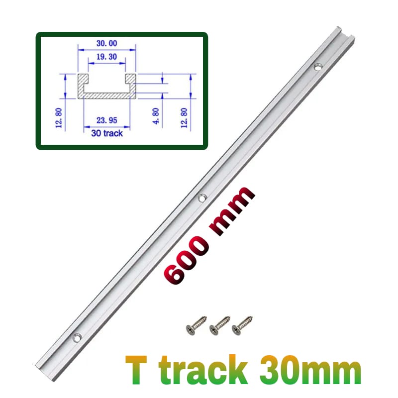 Jual Miter tracks 600 mm T slot T track table saw Router jig DIY ...