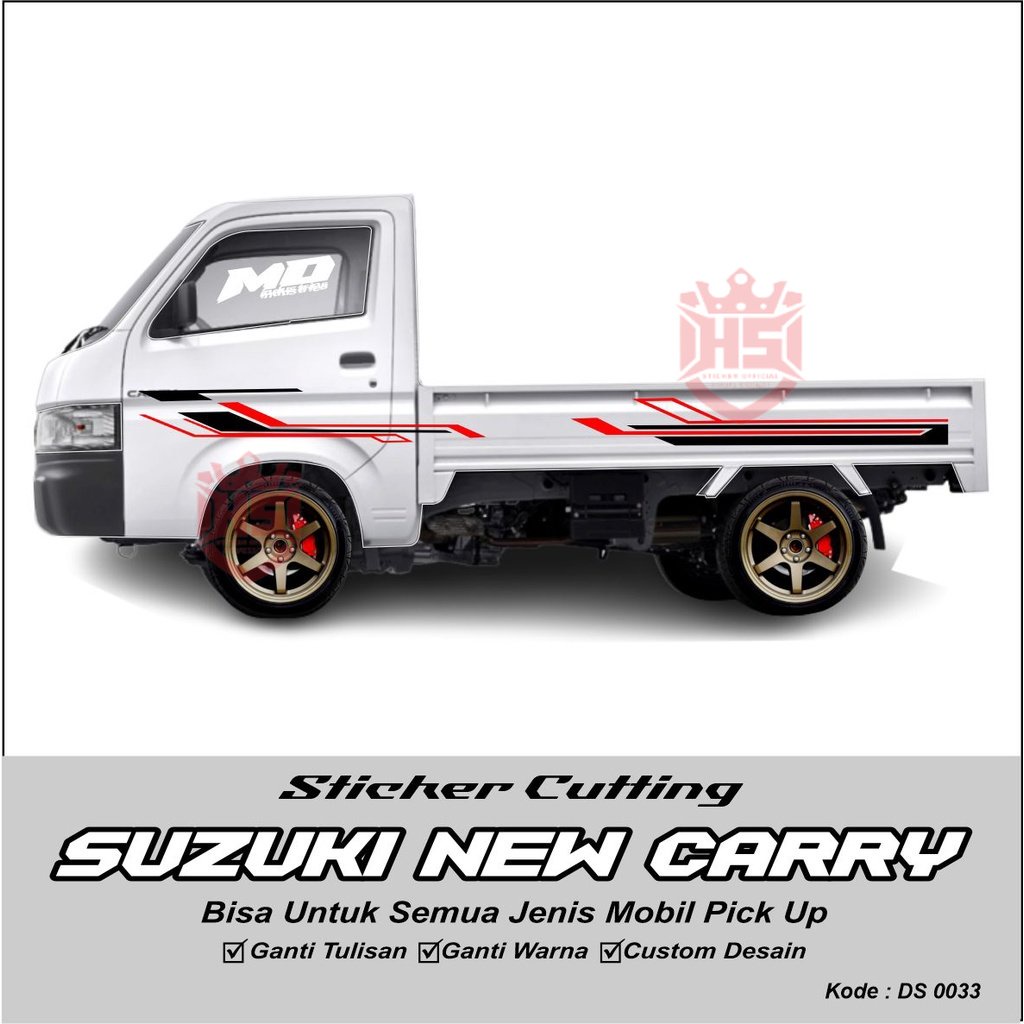 Jual STICKER CUTTING Sticker Mobil Pick Up Stiker Body Samping Suzuki ...