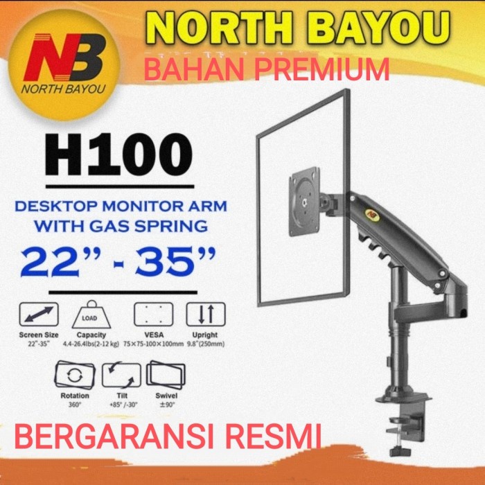 Jual bracket north bayou nb h100 monitor desktop PC breket gerak ...