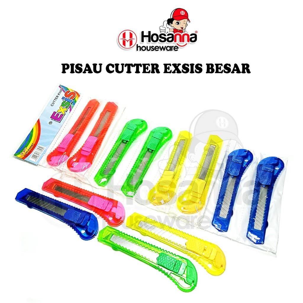 Jual 12pcs Cutter Plastik Besar Exsis | Shopee Indonesia