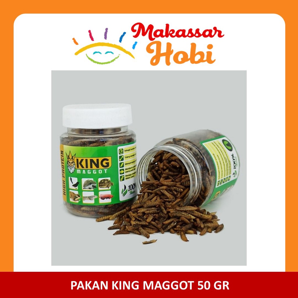 Jual King Maggot Dry Magot Kering Pakan Makanan Burung Ikan Hias Arwana ...