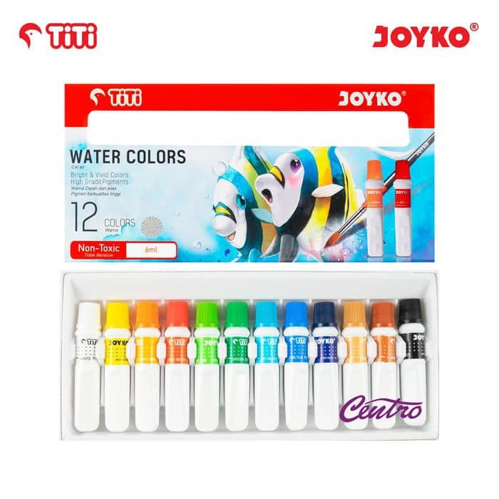 Jual TiTi Cat Air Anak Tube Water Color WC-6ML-12 Warna Colors | Shopee ...