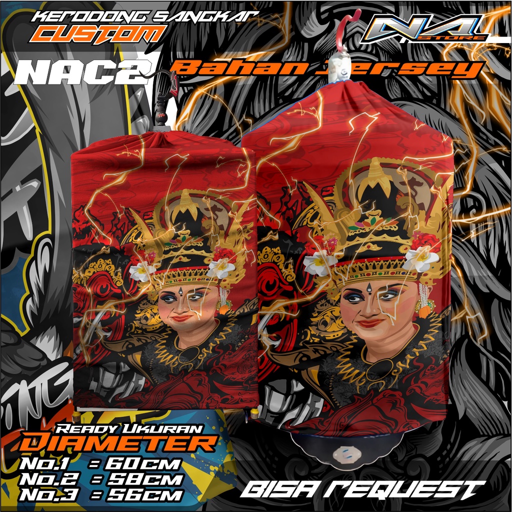 Jual Kerodong Sangkar Kotak dan Bulat Custom TARIAN BALI Desain Keren ...
