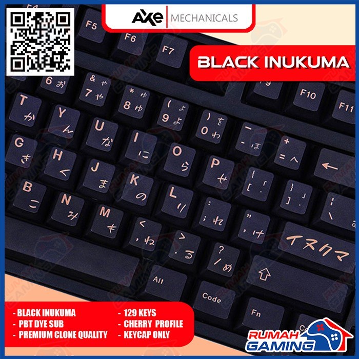 Jual KEYCAP - KEYCAPS - CHERRY - BLACK INUKUMA - PBT - DYE SUB - JAPAN ...