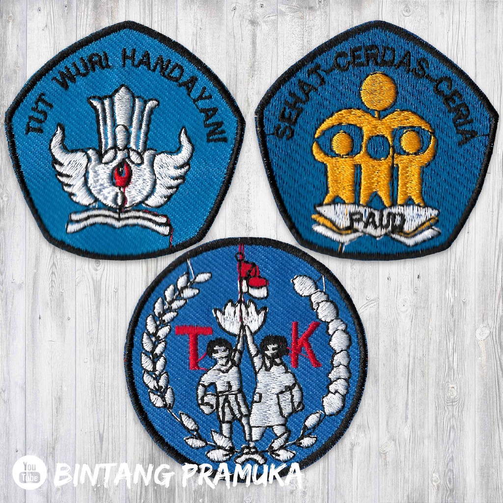 Jual Bordir Badge TK Paud Tut Wuri Tutwuri Handayani Emblem TK Paud ...