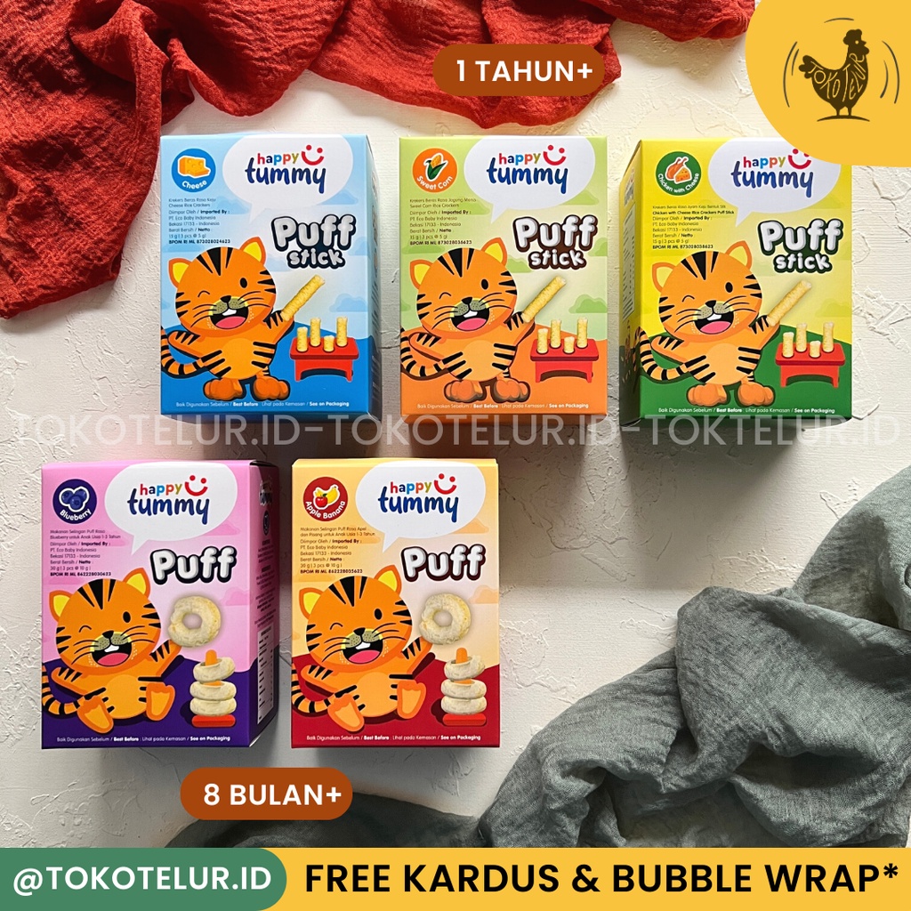 Jual HAPPY TUMMY - Rice Crackers Puff Stik Cemilan Bayi Snack Biskuit ...