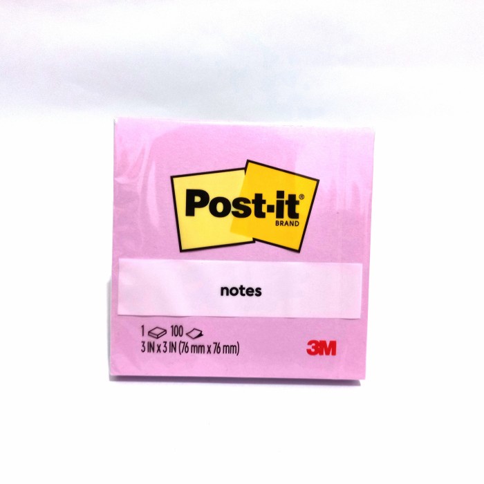 Jual 3M Post-it Sticky Notes 654 3"x3" 100 Lembar - Pink | Shopee Indonesia