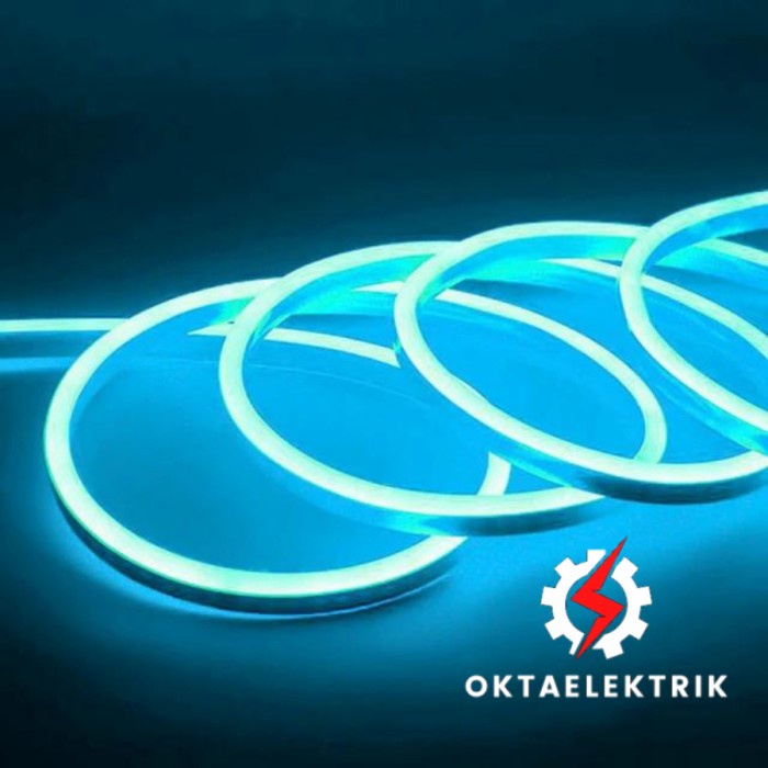 Jual LAMPU LED NEON FLEX 12V 5M BIRU ICE BLUE HURUF WATERPROOF DIY ...