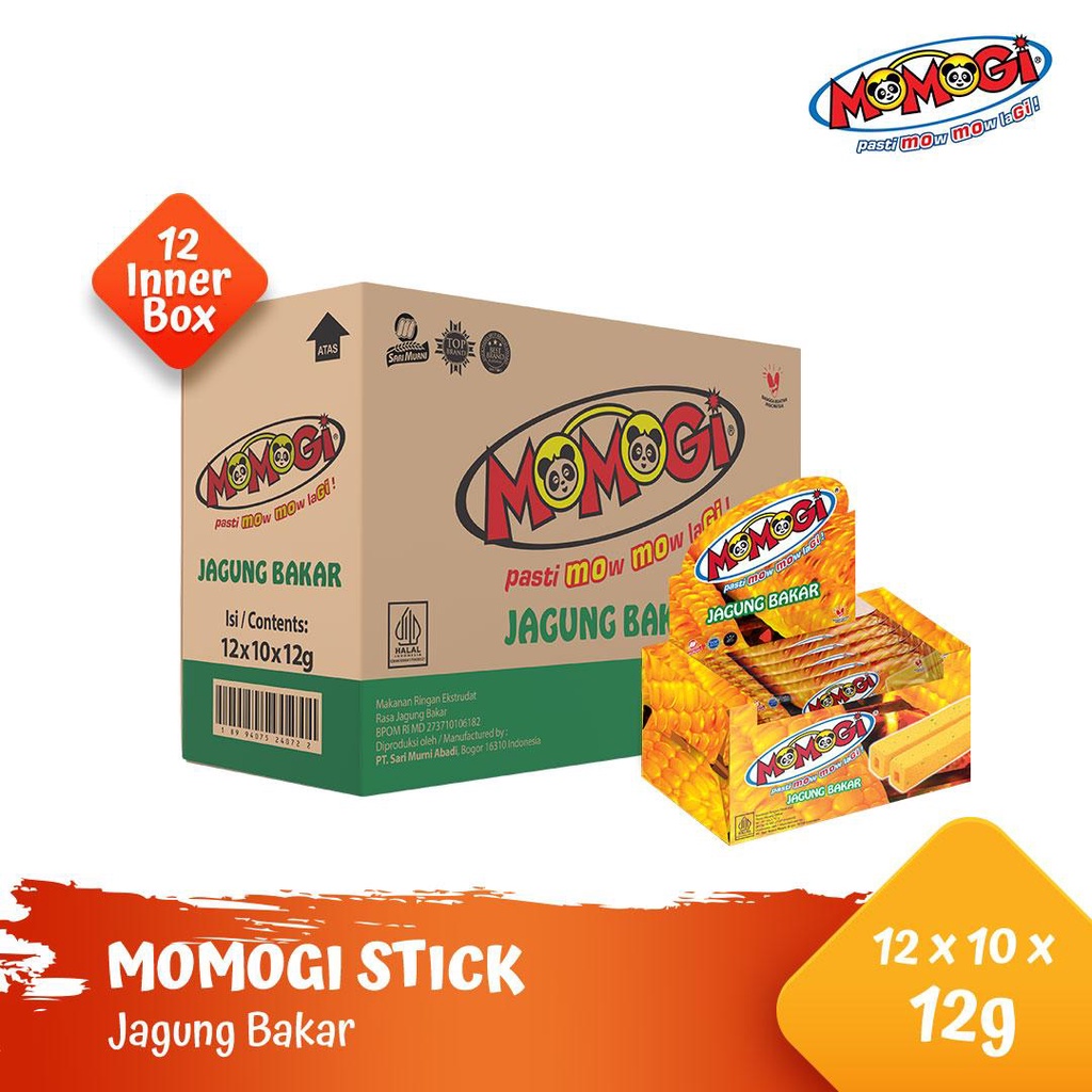 Jual Momogi Stick Jagung Bakar 12gr (1 Karton @ 12 Box) | Shopee Indonesia