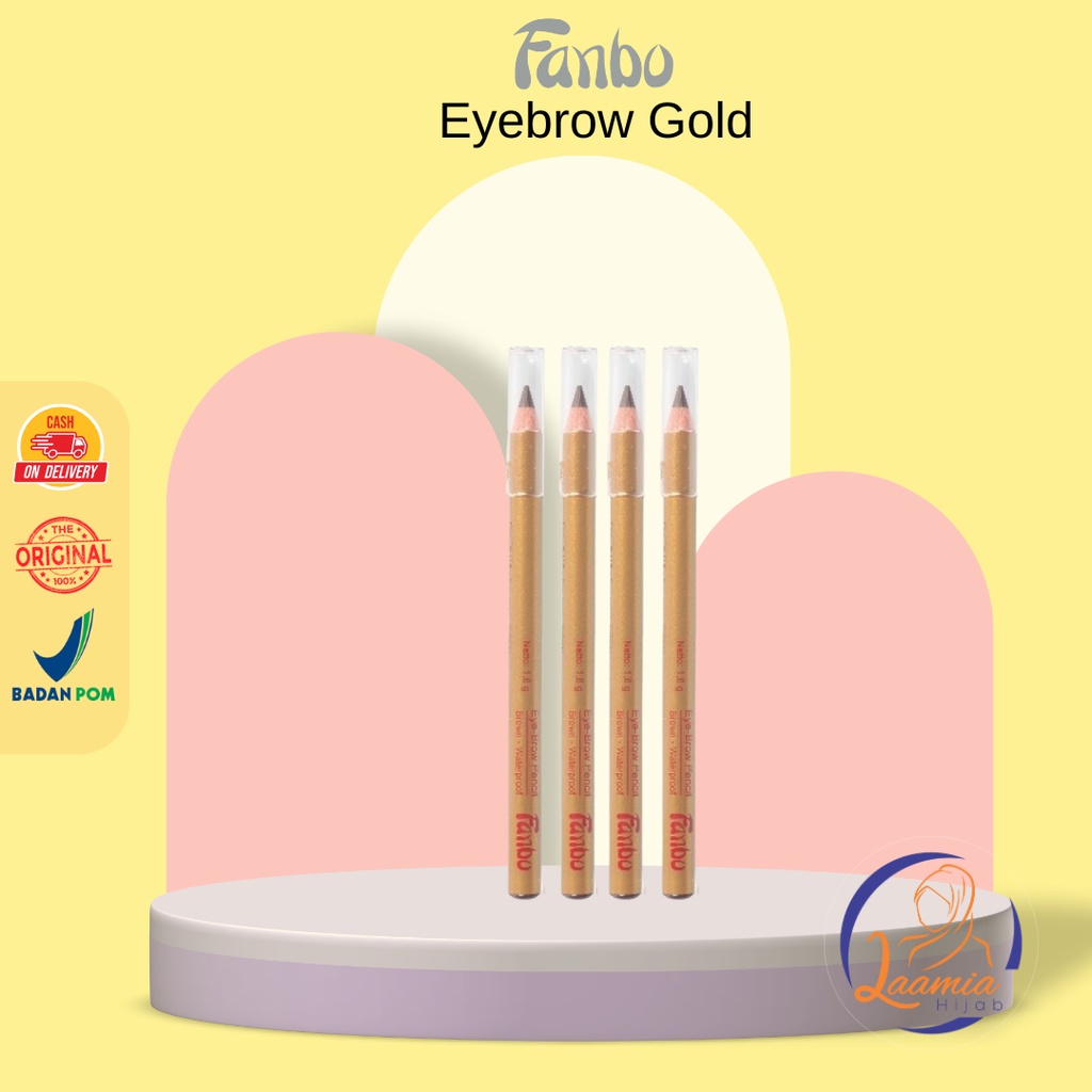 Jual Fanbo Eyebrow Gold - Pensil Alis Waterproof - Mengandung Vitamin C ...