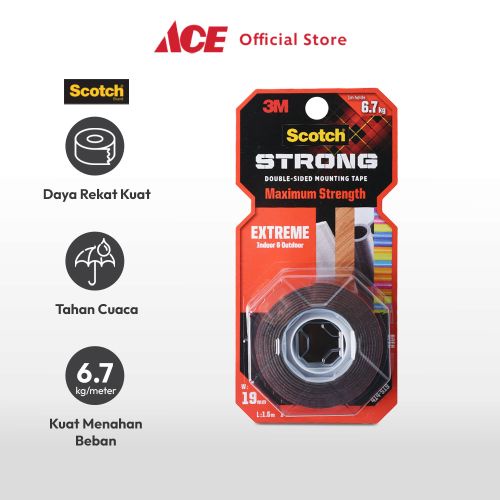 Jual Ace Scotch 3M Mounting Tape Extreme 19 mm X 1.5 mtr Isolasi Lakban Perekat Stationery Tools ...