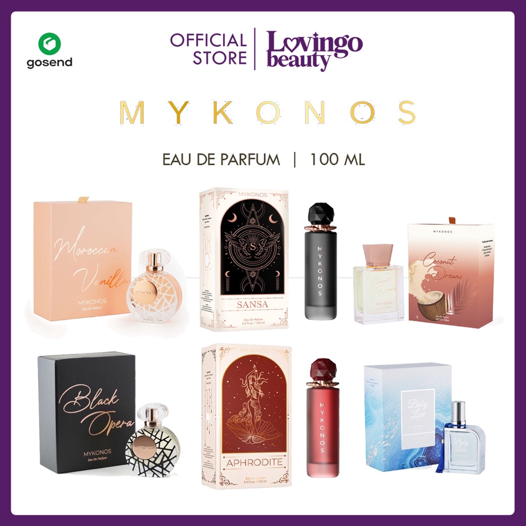 Jual [LOVINGO] - Mykonos EDP 100 ML ZORA, SANSA, ENCHANTED, DARK SECRETS, VANILLA CLOUDS ...