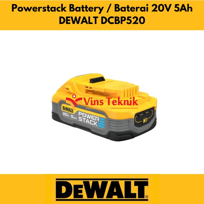 Jual Battery Dewalt DCBP 520 Powerstack Baterai 20V 5.0Ah DCBP520 ...