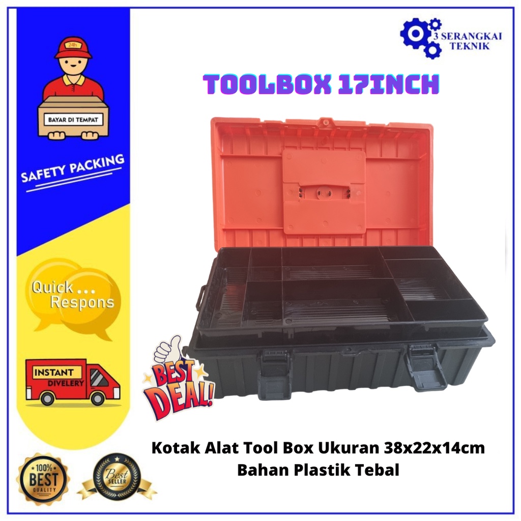 Jual GLADIATOR Tool Box Toolbox Kotak Peralatan Perkakas 17 Inch ...